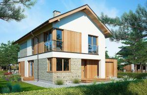 Быстровозводимый каркасно-панельный дом AET-025